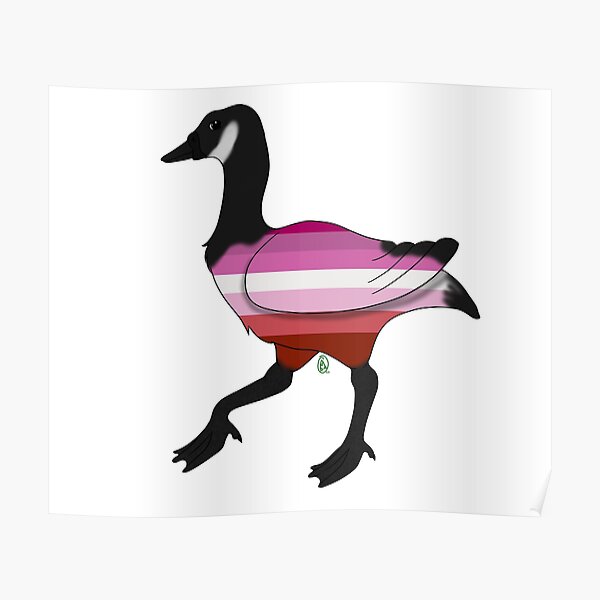 "Lesbian Pride Goose" Poster by Jakarva | Redbubble