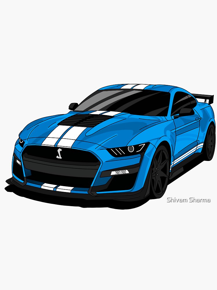 "Shelby GT500 artwork!" Sticker for Sale by ShivamSharma | Redbubble