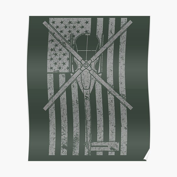 "OH-6 Cayuse "Loach" Military Helicopter Vintage Flag " Poster for Sale ...