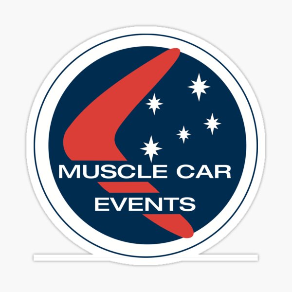 "Muscle Car Events" Sticker by Toddymartin | Redbubble