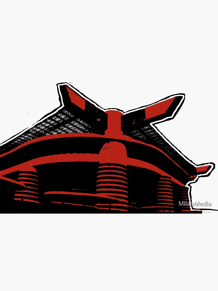 "San Siro Red and Black" Sticker for Sale by MilanMedia | Redbubble