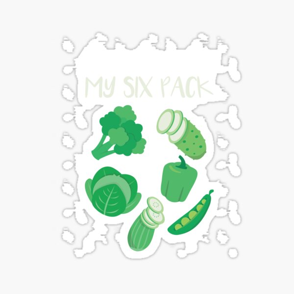 "Vegan six-pack" Sticker for Sale by altinvest | Redbubble