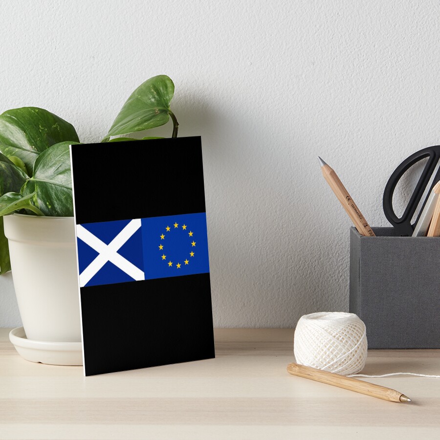 "Scotland EU Flag - Scottish Stay In The European Union Sticker" Art ...
