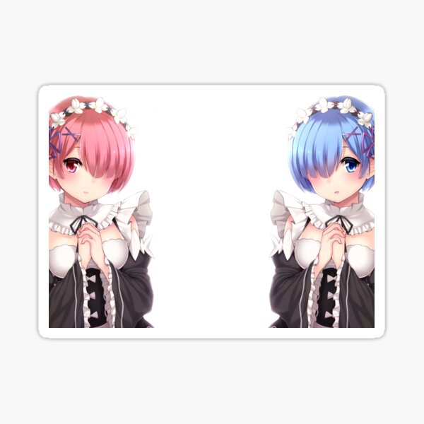 "Re:Zero - Rem / Ram" Sticker for Sale by Lawliet1568 | Redbubble