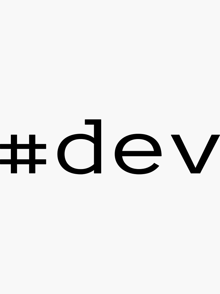 "DEV" Sticker for Sale by KeepOnCoding | Redbubble