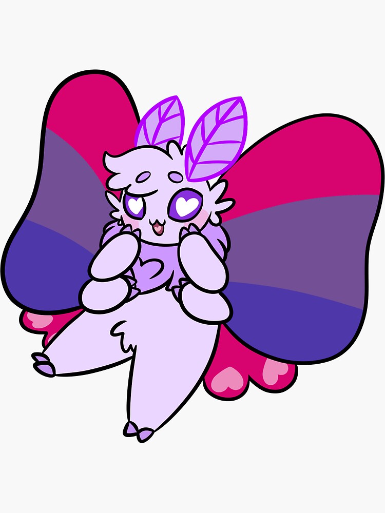 "bisexual pride moth " Sticker for Sale by GrimdarkElsen | Redbubble