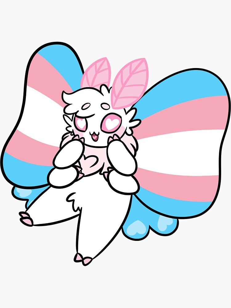 "transgender pride moth " Sticker for Sale by GrimdarkElsen | Redbubble