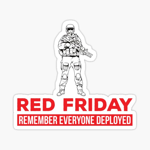 "Red Friday Soldier" Sticker for Sale by teesaurus | Redbubble