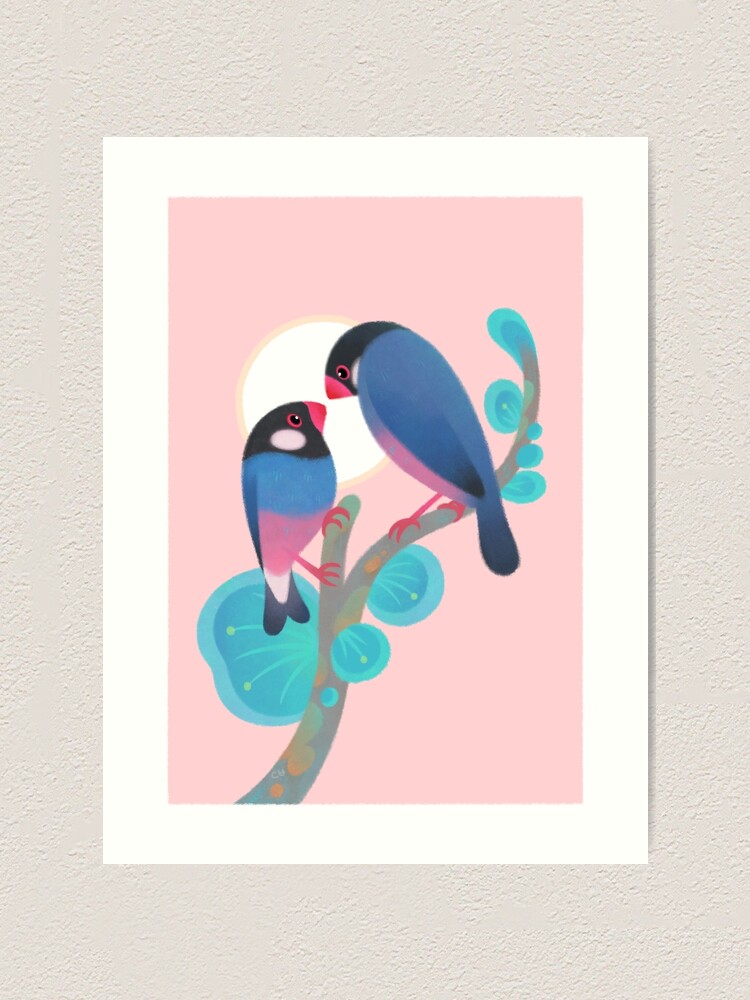 "Java sparrows" Art Print by pikaole | Redbubble