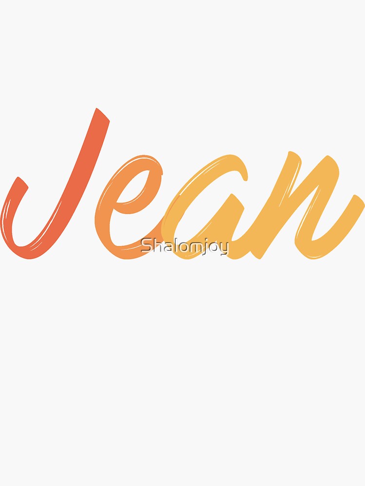"Jean" Sticker by Shalomjoy | Redbubble