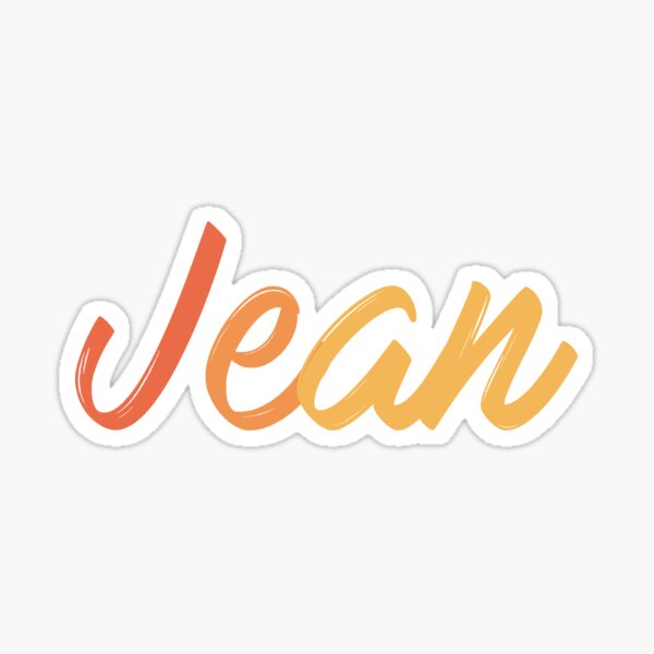 "Jean" Sticker by Shalomjoy | Redbubble