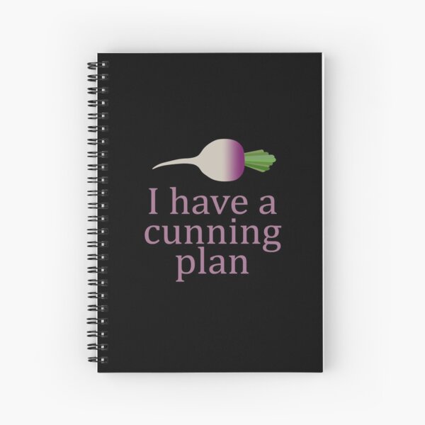 "Blackadder Baldrick Cunning Plan Turnip design" Spiral Notebook by ...