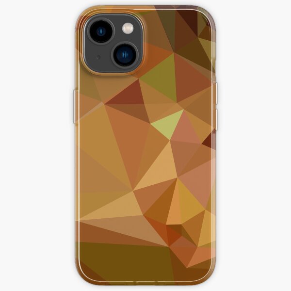 "Cocoa Brown Abstract Low Polygon Background" iPhone Case for Sale by ...