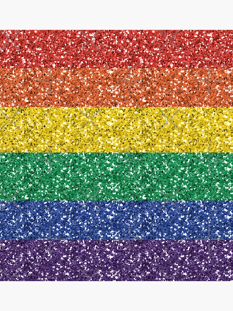 "Rainbow Glitter Sequin Look Glam Sparkle Pride " Sticker for Sale by ...