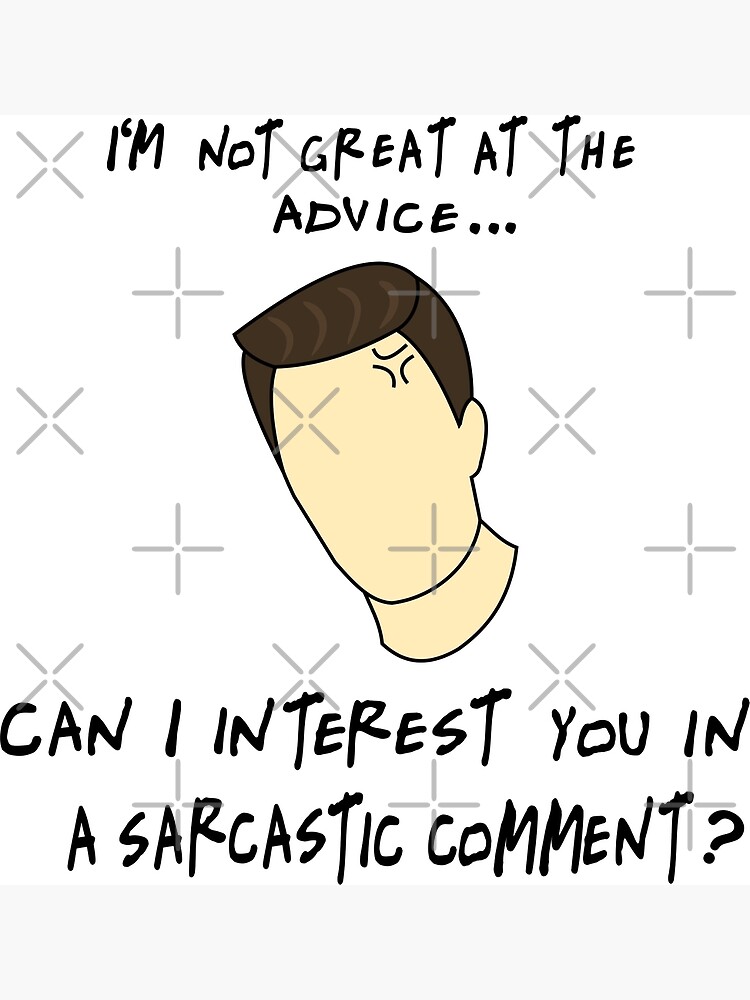 "Sarcastic Boy" Poster by BrunaEsmanhotto | Redbubble