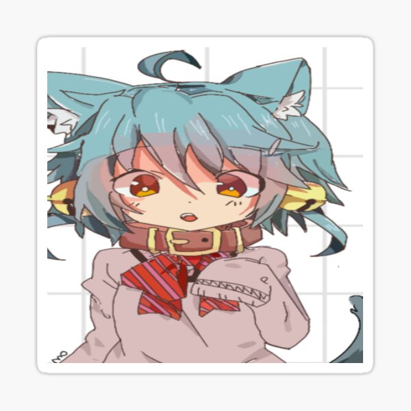 "Cute cat girl" Sticker for Sale by joliver57 | Redbubble