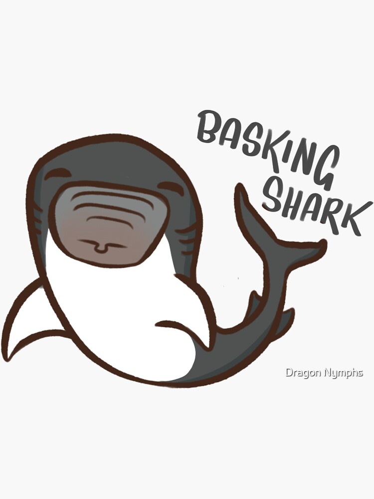 "Basking Shark" Sticker for Sale by DragonsDrawToo | Redbubble