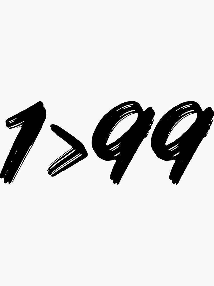 "1>99" Sticker by Olivet | Redbubble