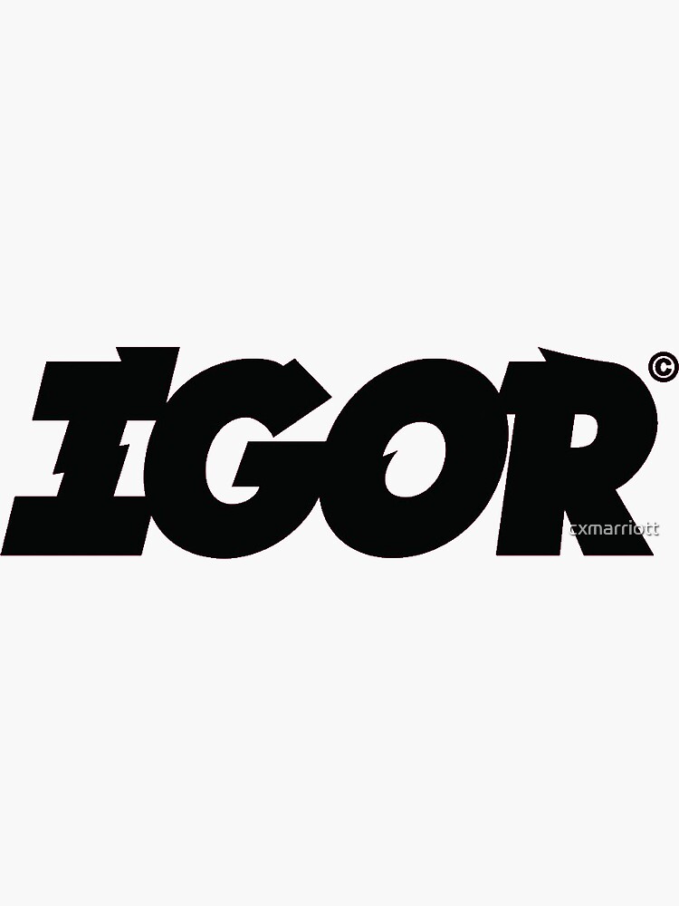 "IGOR LOGO" Sticker for Sale by cxmarriott | Redbubble