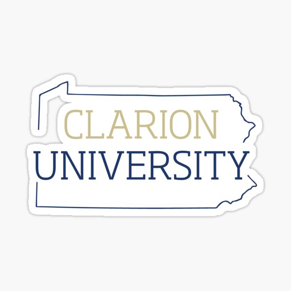 "Clarion University" Sticker for Sale by brileatherman18 | Redbubble