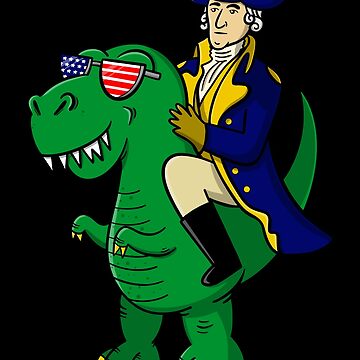 "George Washington Riding Trex July 4th" Sticker for Sale by ...