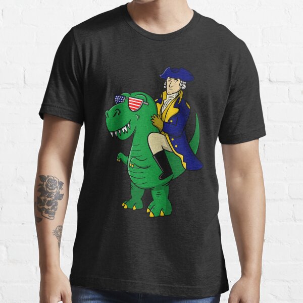 "George Washington Riding Trex July 4th" T-shirt by HolidayWeek | Redbubble