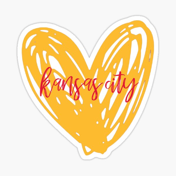 "kansas city heart" Sticker for Sale by Sydneywhitson | Redbubble