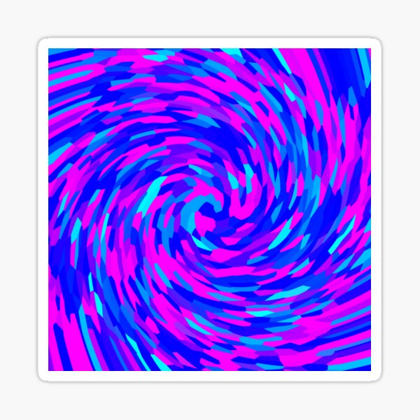 "Bright Neon Colored Geometric Mosaic Whirl" Sticker by Dator | Redbubble