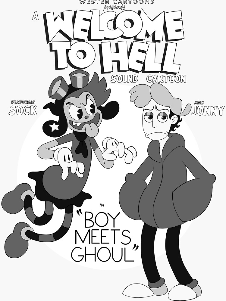 "W2H - Rubber Hose Cartoon" Sticker by real-faker | Redbubble