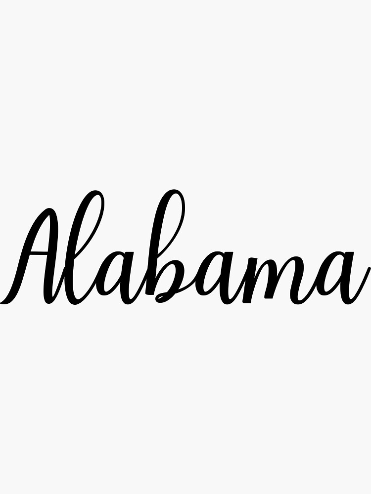 "Alabama cursive" Sticker for Sale by ayoli | Redbubble