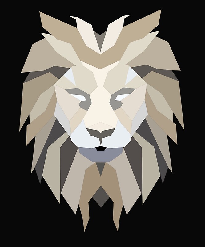 "Polygonal Lion" by FluffyTheDude | Redbubble