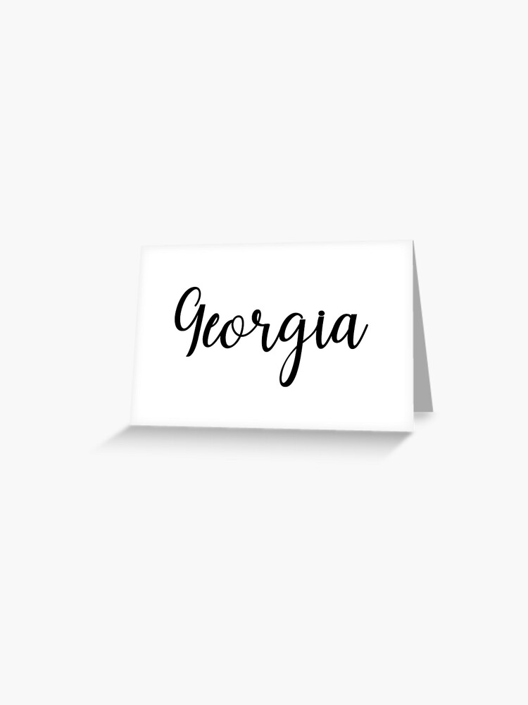 "Georgia cursive" Greeting Card for Sale by ayoli | Redbubble