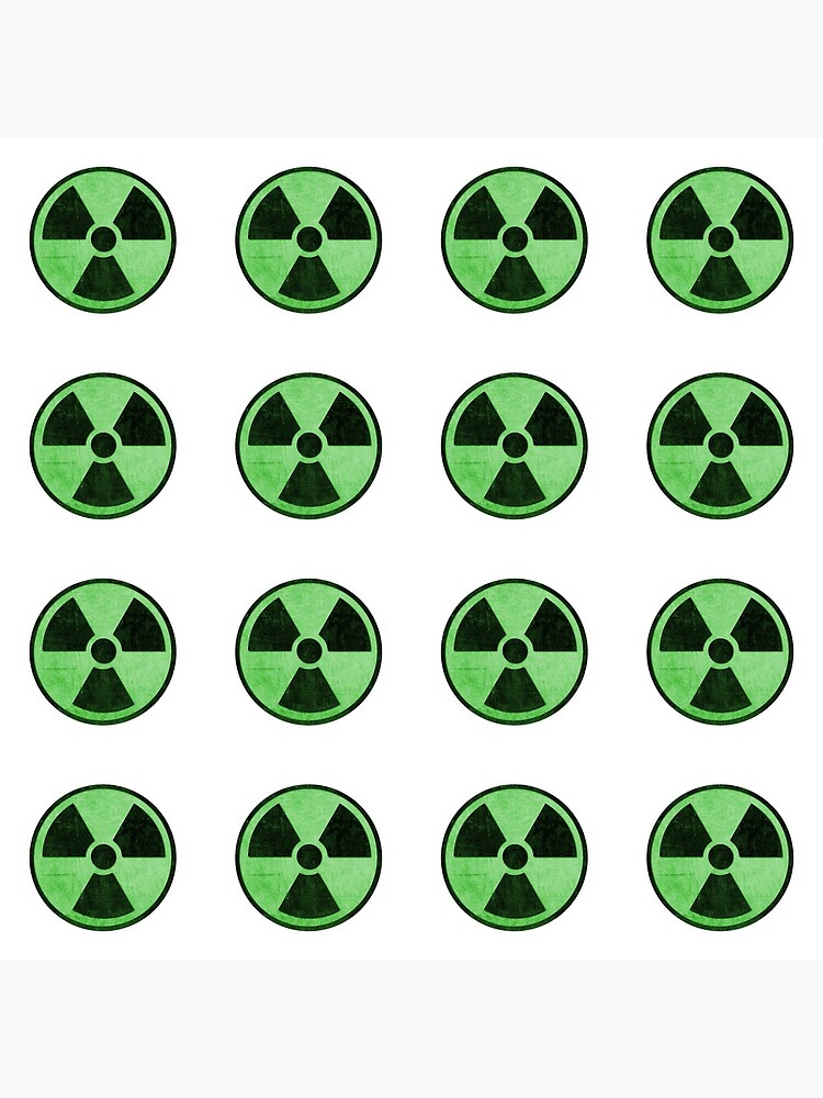 "16 Neon Green and Black Nuke Nuclear Warning Stickers Discs" Poster ...