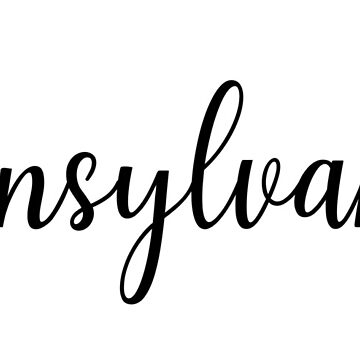 "Pennsylvania cursive" Art Print for Sale by ayoli | Redbubble