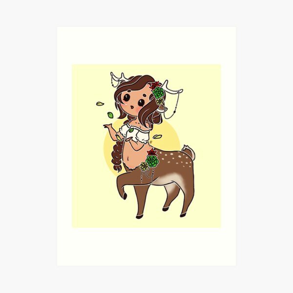 "Deer Centaur Chibi" Art Print for Sale by heysoleilart | Redbubble