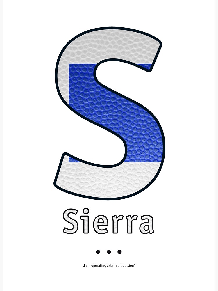 "Sierra - Navy Alphabet - Leather" Sticker for Sale by Art-Frankenberg ...