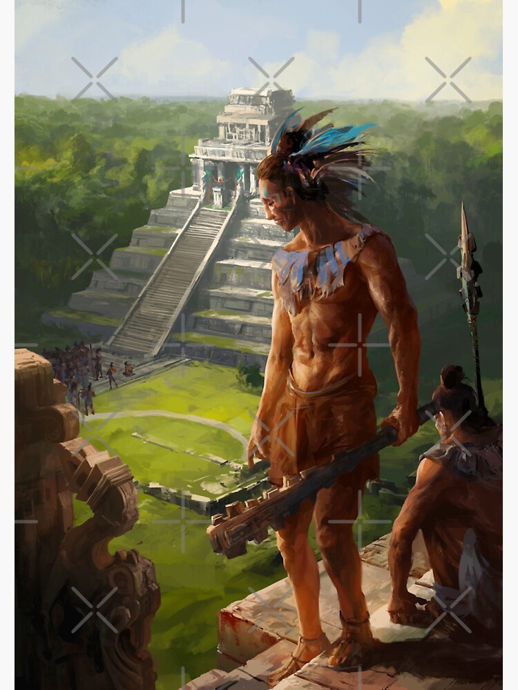 "Aztec warrior" Sticker for Sale by talkitoff | Redbubble