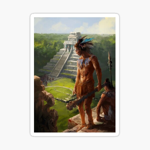 "Aztec warrior" Sticker for Sale by talkitoff | Redbubble