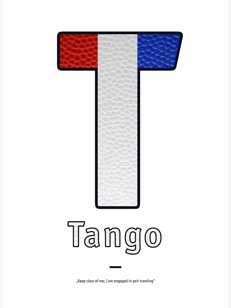 "Tango - Navy Alphabet - Leather" Poster by Art-Frankenberg | Redbubble