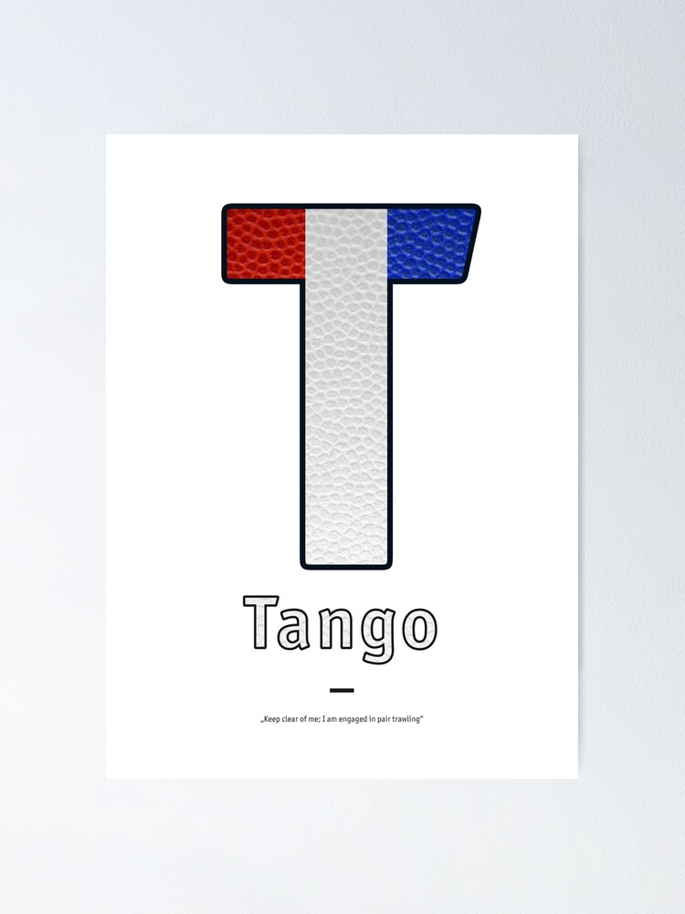 "Tango - Navy Alphabet - Leather" Poster by Art-Frankenberg | Redbubble