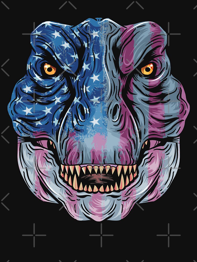 "4th of July Dinosaur T-Rex USA Flag Amerisaurus Tyrannosaurus Rex" T ...