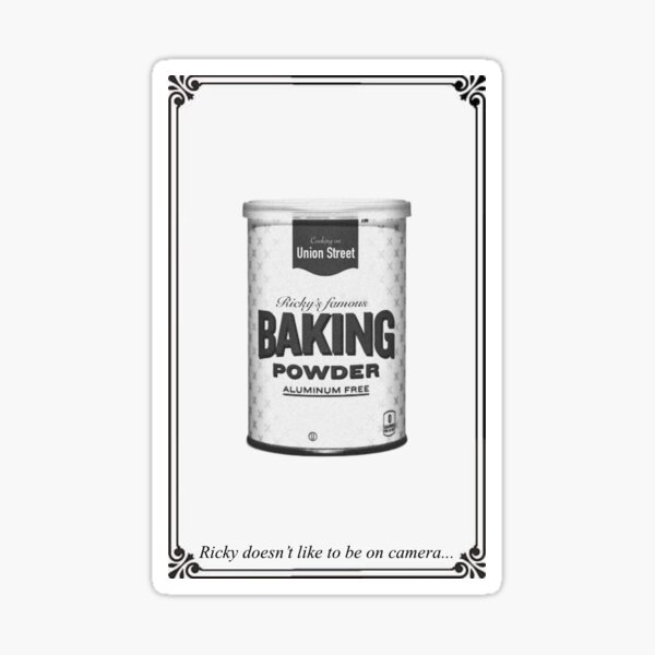 "Ricky's Famous Baking Powder" Sticker for Sale by RobeNumber79 | Redbubble