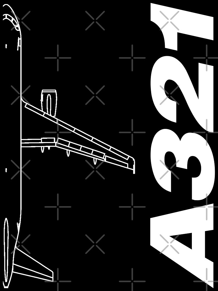 "Airbus A321 Silhouette Top View" Art Print by magazinecombate | Redbubble