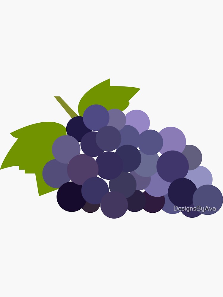 "Grape Design" Sticker by DesignsByAva | Redbubble