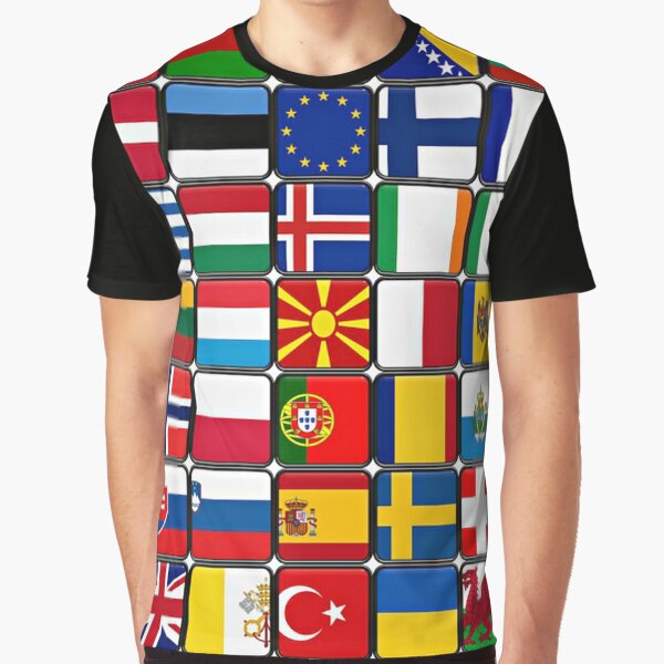 "International Flag Collage" T-shirt for Sale by virginia50 | Redbubble ...
