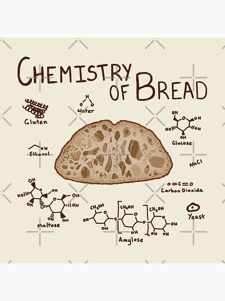 "Chemistry Of Bread" Art Board Print for Sale by BundaBear | Redbubble