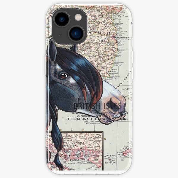 "Gypsy Vanner Horse on Map" iPhone Case for Sale by DynamiteCandy ...
