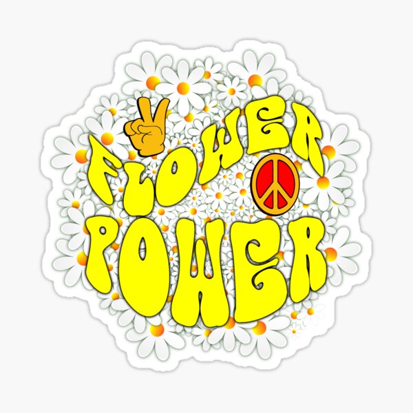 60s Flower Power 1960s Stickers | Redbubble