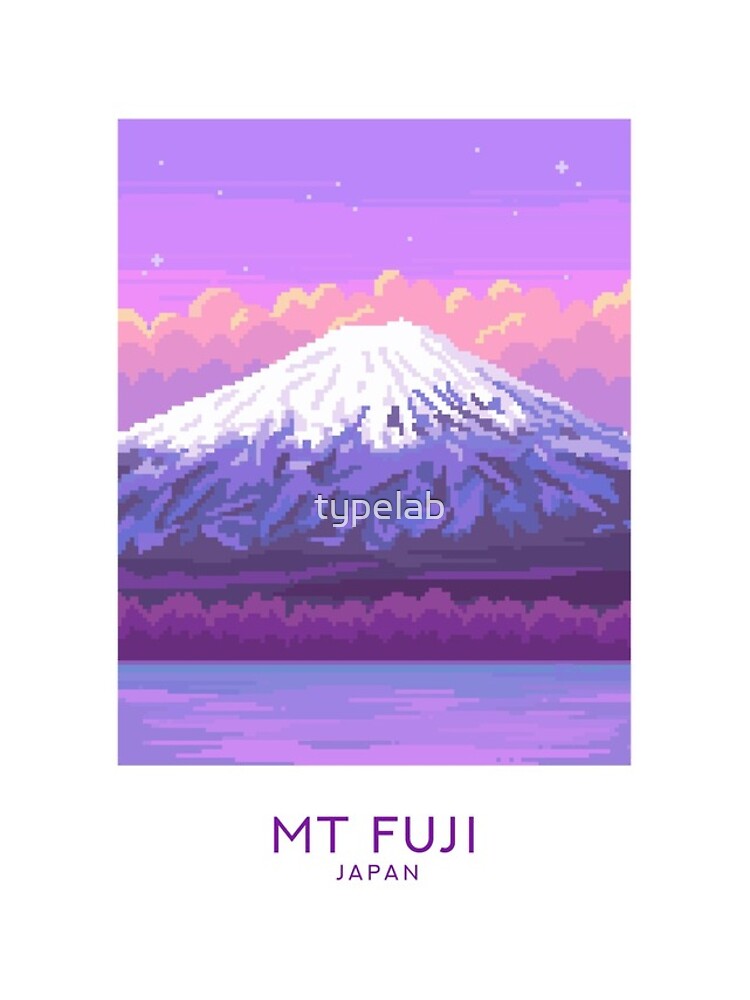 "8-bit Mount Fuji, Japan Pixel Art" iPhone Case for Sale by typelab ...