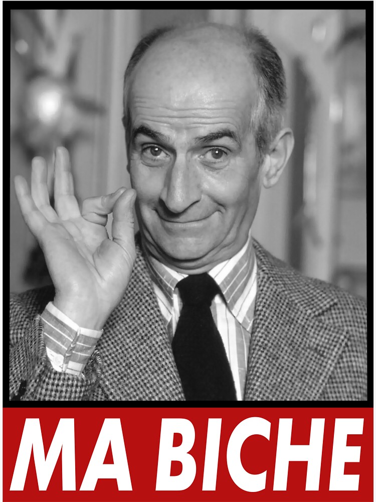 "Louis de Funes Ma Biche Design" Sticker by MaxSolaro | Redbubble